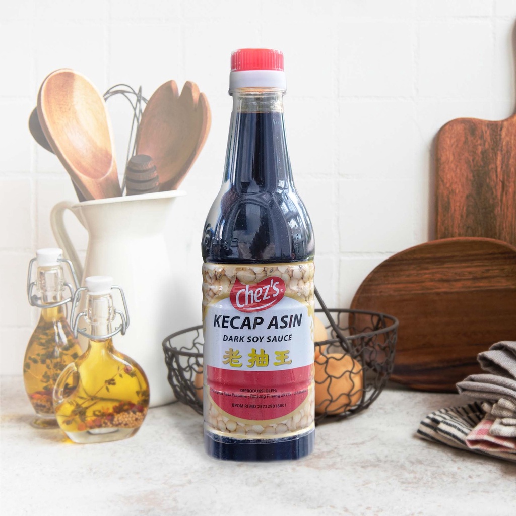 Jual Kecap Asin Hitam Chez's 610ml / Dark Soy Sauce | Shopee Indonesia