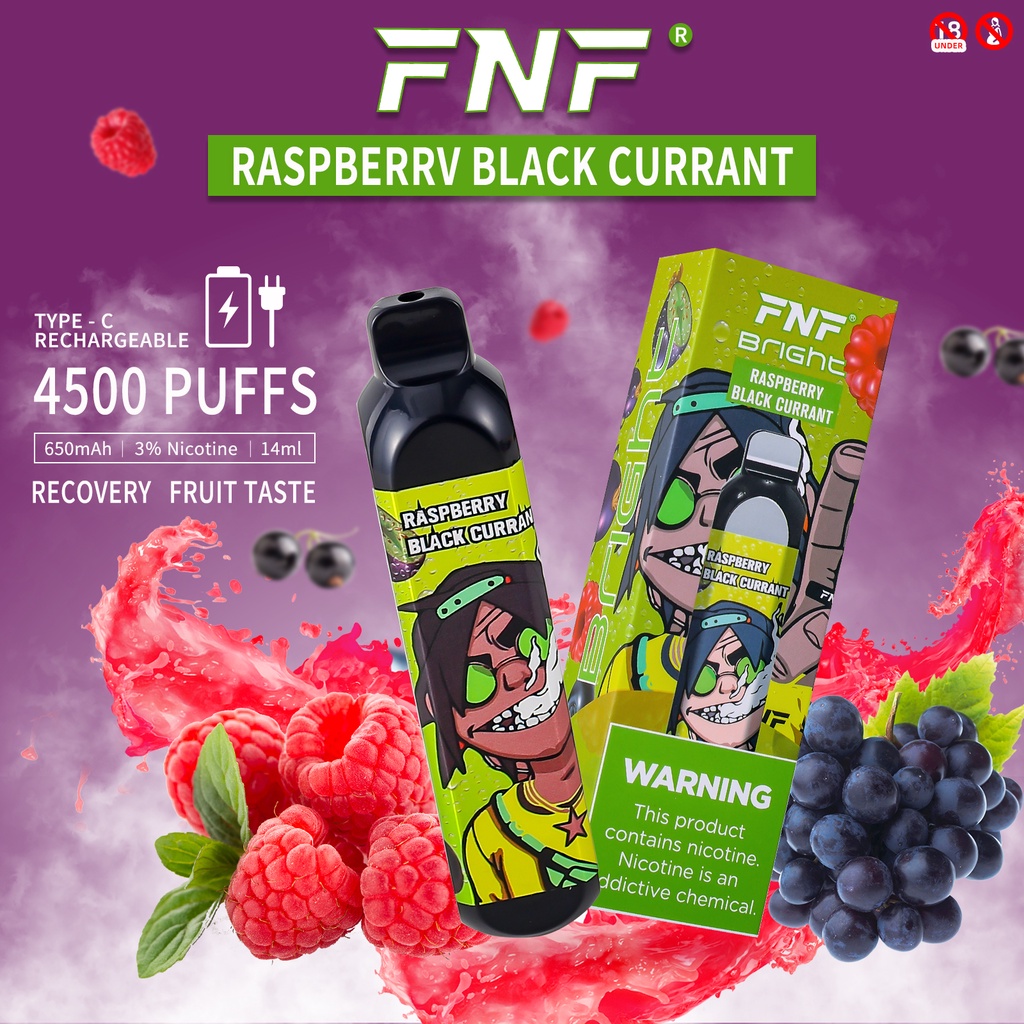 Jual FNF Type-C Disposable Pods 4500 Puffs Berbagai rasa Plus Vape ...