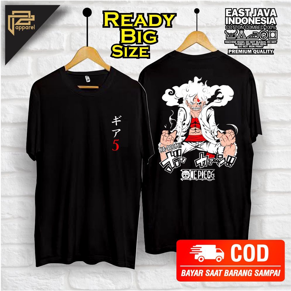 Jual Baju Kaos LUFFY GEAR 5 one piece big size jumbo anime | Shopee ...