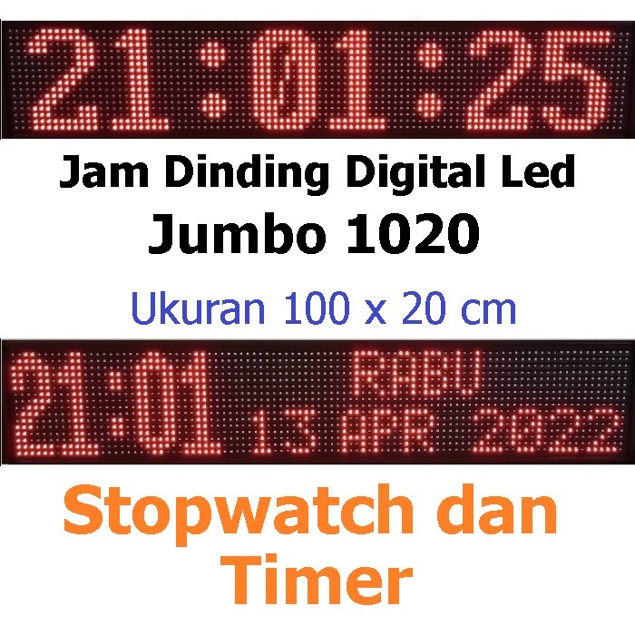Jual Stw Jam Digital Led Clock Jumbo 1020 Countdown Countup Timer 2 Sisi | Shopee Indonesia