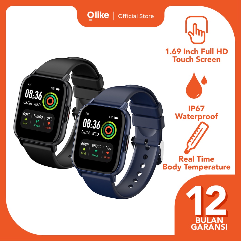 Jual Olike Horizon W12 Smartwatch HD Full Touch Screen Real Time ...
