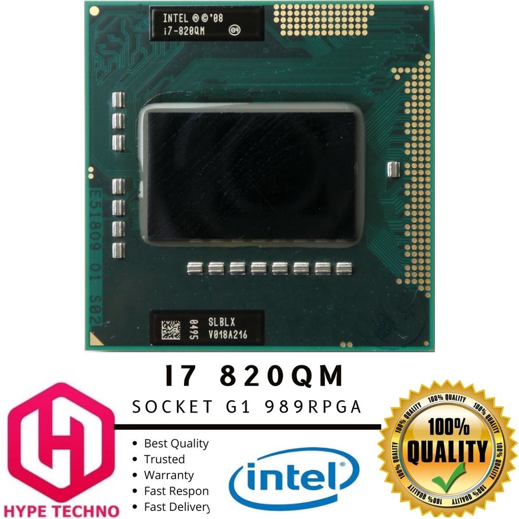Jual INTEL I7 820QM UP TO 3.67GHz LAPTOP SOCKET G1/ 989RPGA PROCESSOR ...