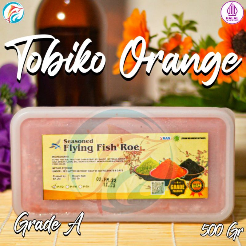 Jual TOBIKO ORANGE 500gr | Tobiko Telur Ikan Terbang | FLYING FISH ROE ...