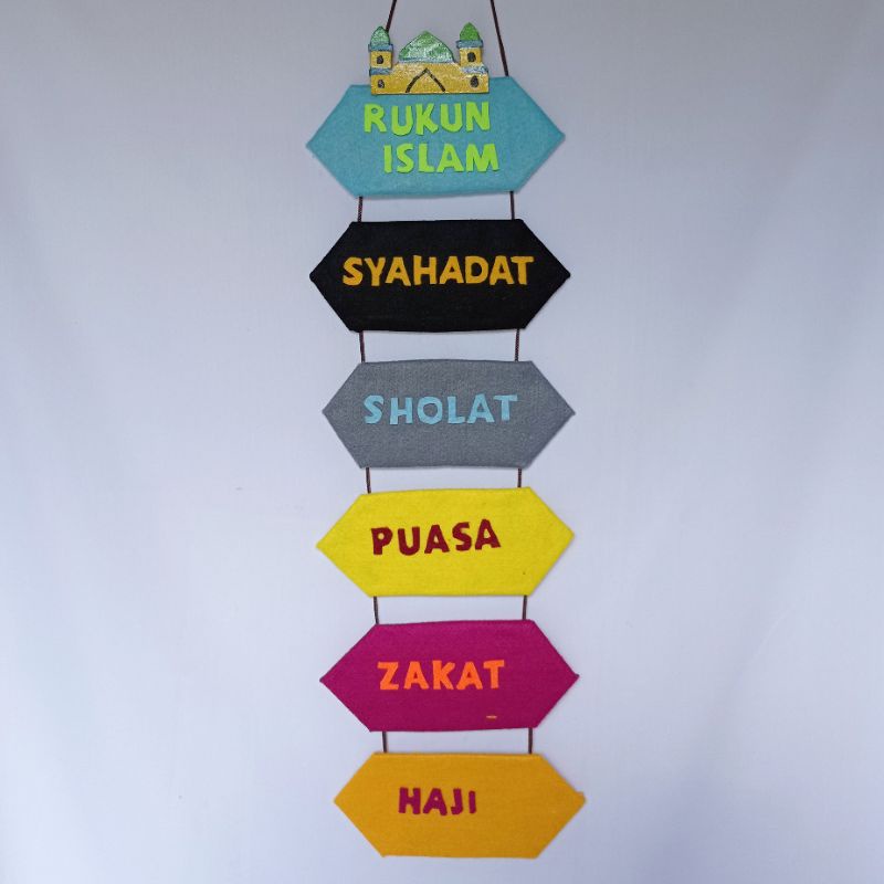 Jual Hiasan Dinding 5 S , Rukun Iman, Rukun Islam dari Kain flanel Murah | Shopee Indonesia