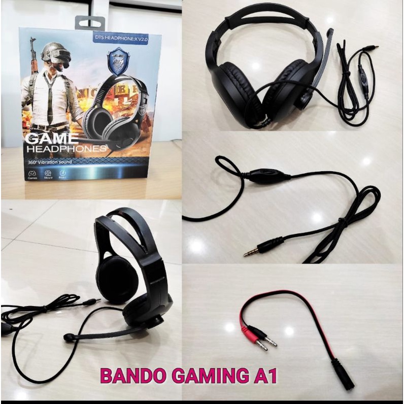 Jual HEADPHONES GAMING / DTS HEADPHONE A1 GAMING A1 HEADSET BANDOL GAME ...