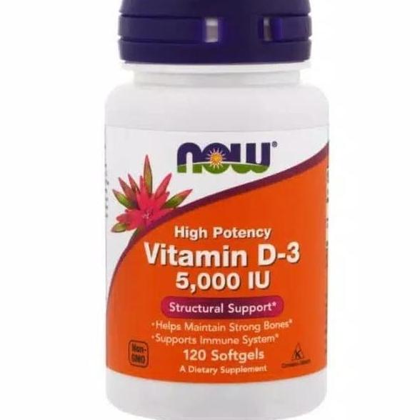 Jual Now- Now Foods Vitamin D3 5000 Iu D-3 5000Iu High Potency Isi 120 Curraofficial | Shopee ...