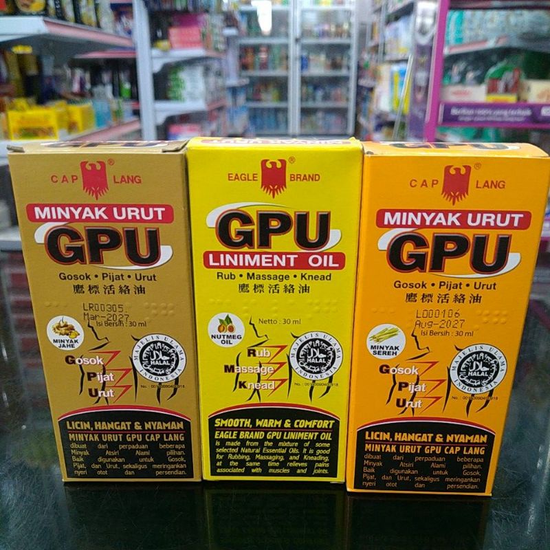 Jual GPU MINYAK URUT LINIMENT OIL 30ML | Shopee Indonesia