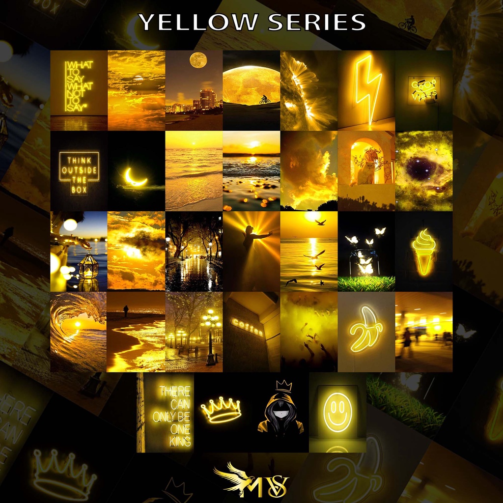 Jual POSTER DINGDING AESTHETIC / POSTER WARNA KUNING/ YELLOW / POSTER ...