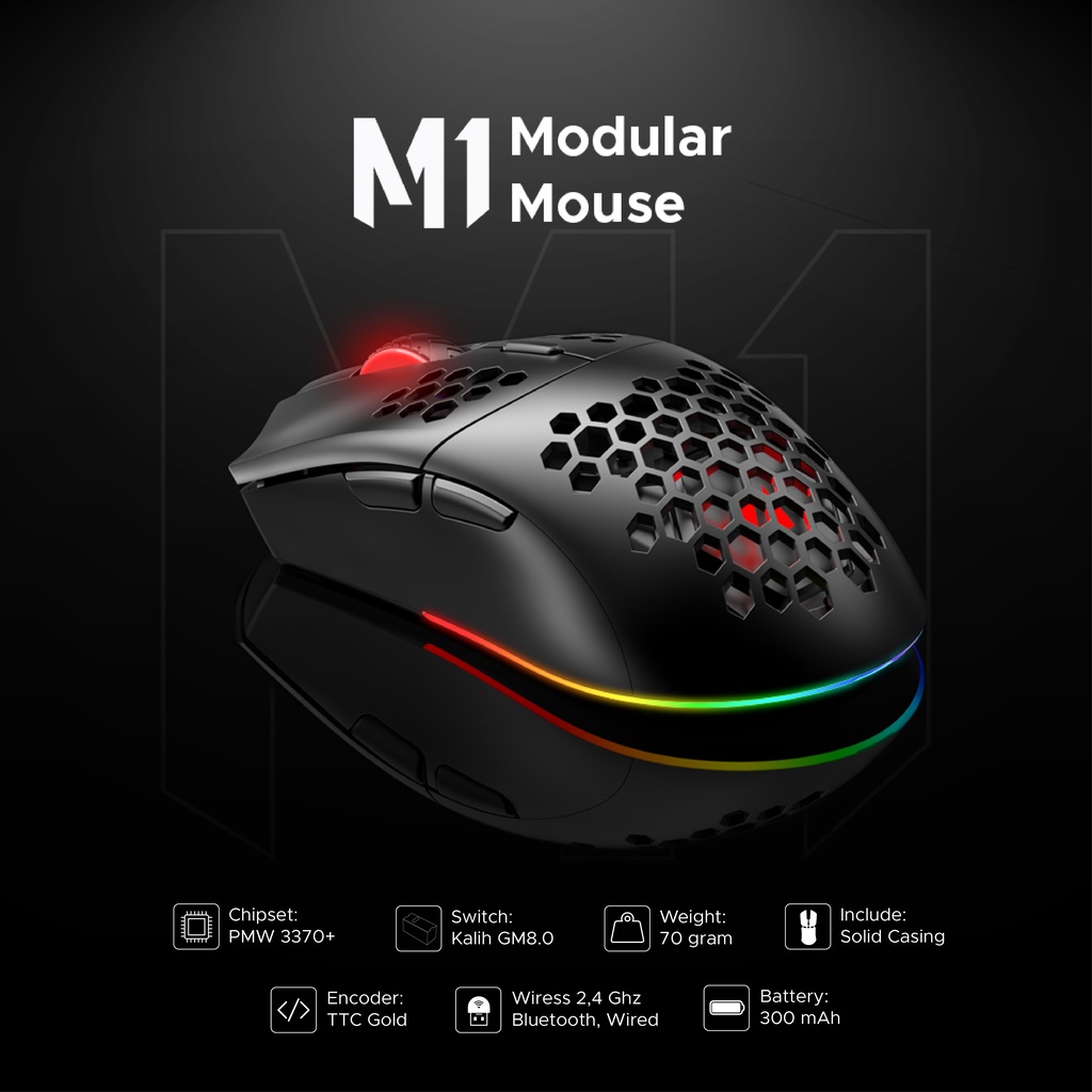 Jual Noir M1 Modular Mouse (Black) | Shopee Indonesia