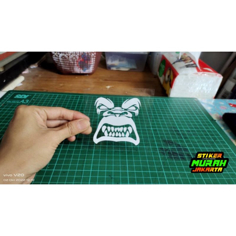 Jual STIKER GORILA STICKER CUTTING TRANSPARAN LOGO DLL | Shopee Indonesia