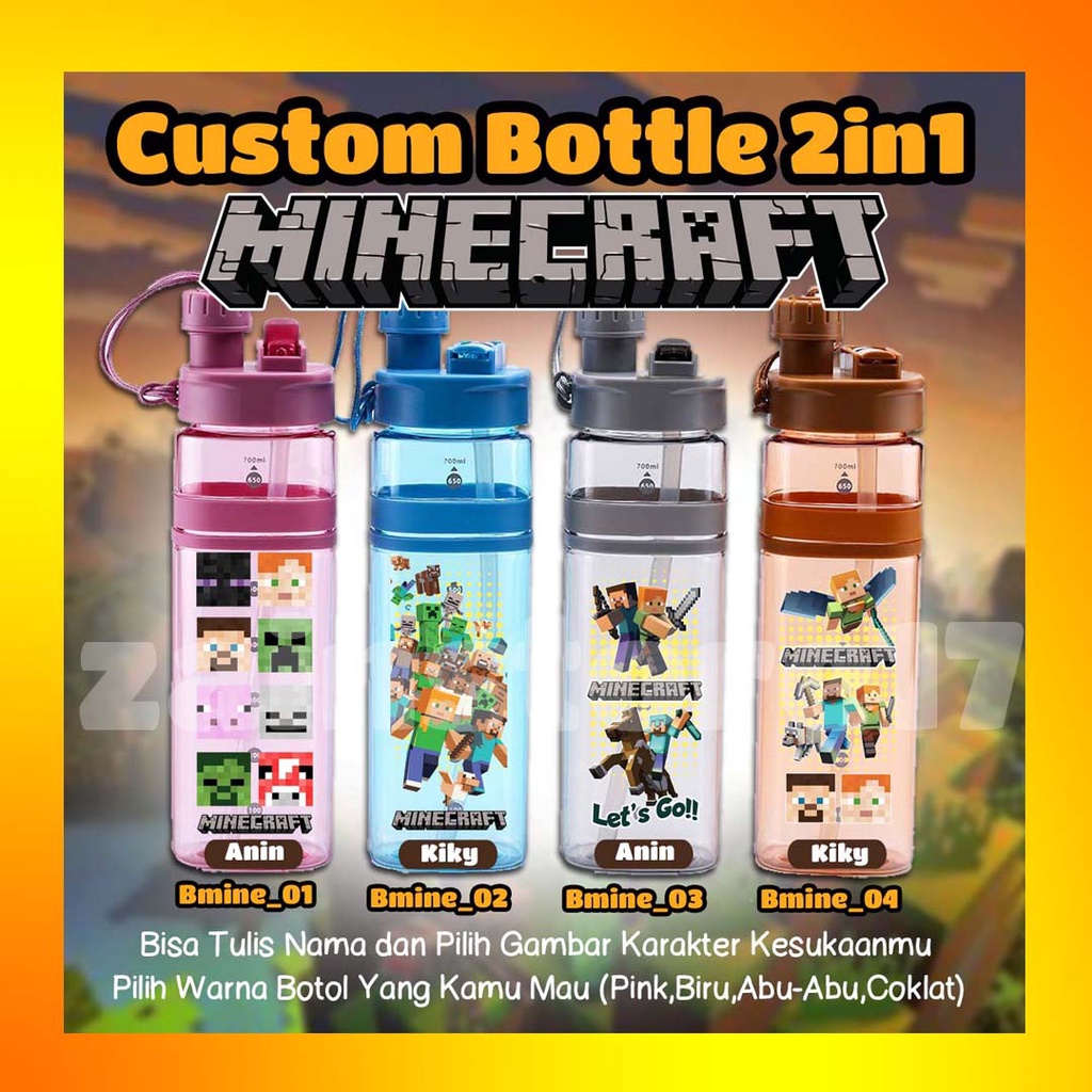 Jual Custom Botol Minuman - 2in1 - Gambar Game Anak-Anak Populer M I N ...