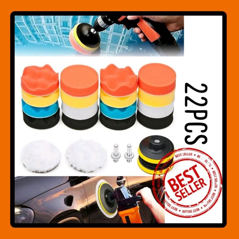 Jual Busa spons mesin poles body motor mobil Sponge Polishing Set Car ...