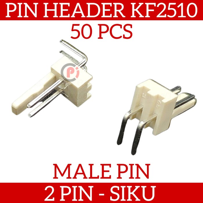 Jual Isi 50 Pcs Konektor Pin Header Male KF2510 2 Pin 2P Siku Right Angle | Shopee Indonesia