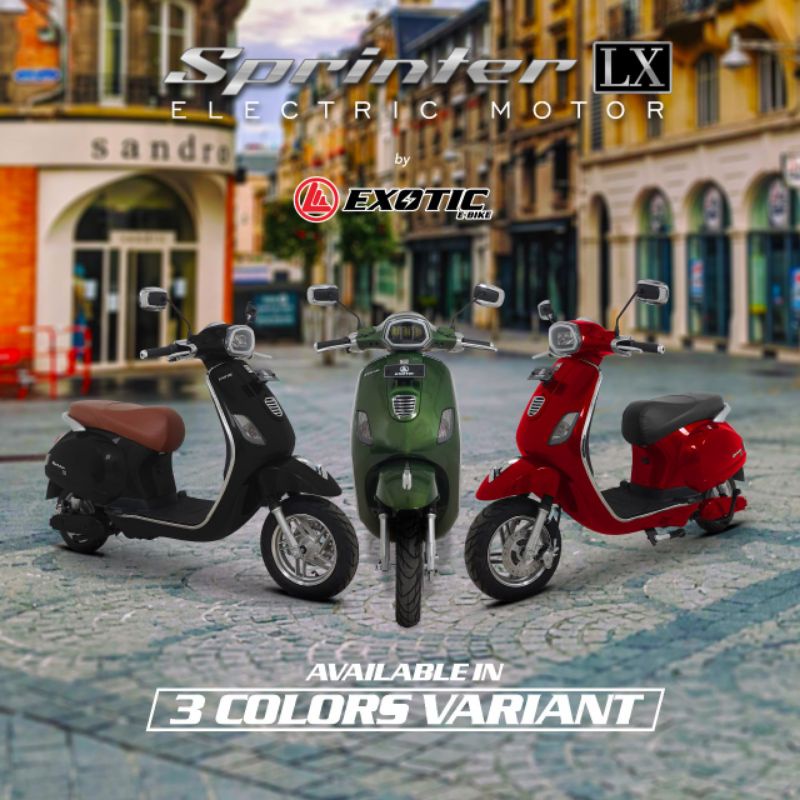 Jual Sepeda Motor Listrik T3 Vespa Sprinter LX Scopy Pasific Exotic Aki ...