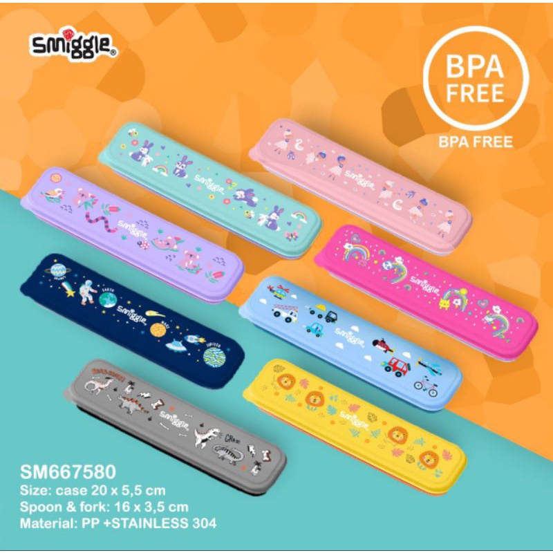 Jual CUTLERY SET SMIGGLE/ SET SENDOK SMIGGLE | Shopee Indonesia