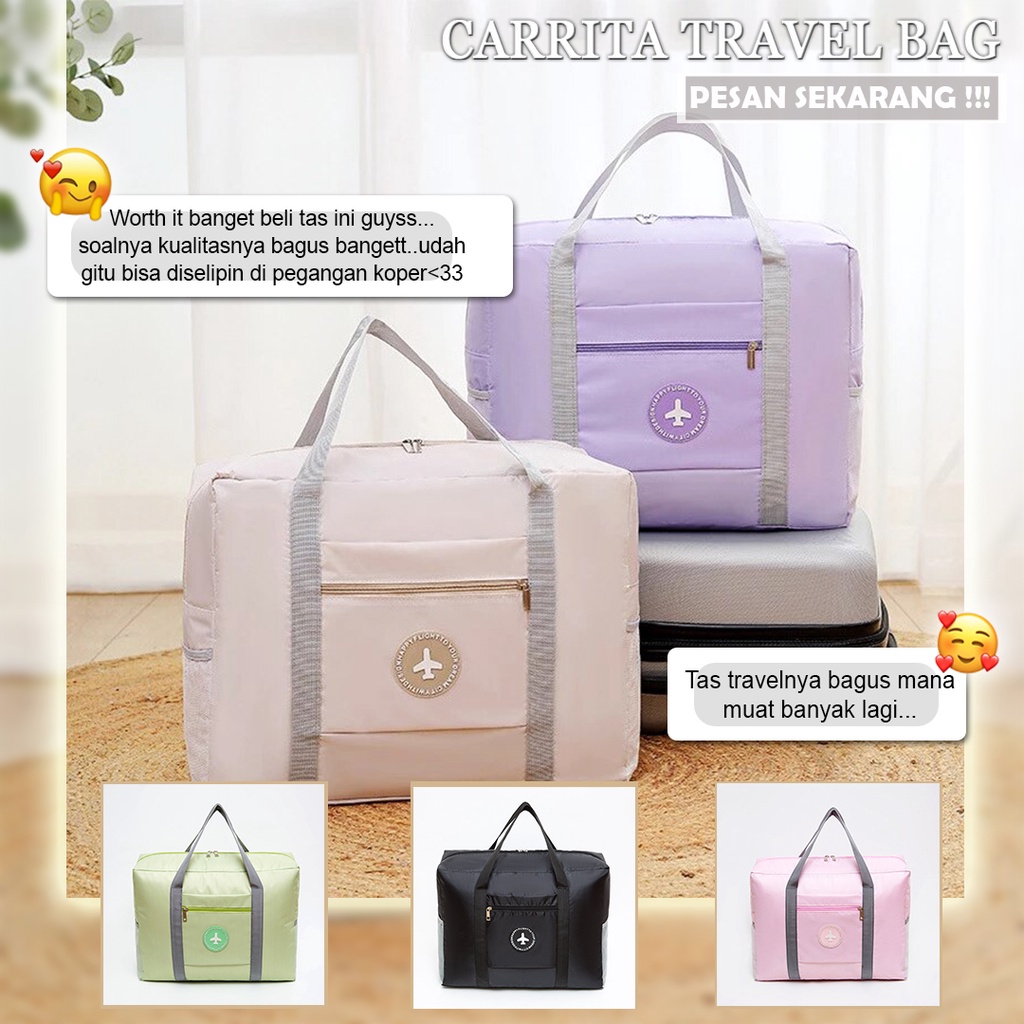 Jual CARRITA TRAVEL BAGS Besar Tahan Air Lipat Tote Tas Travel ...