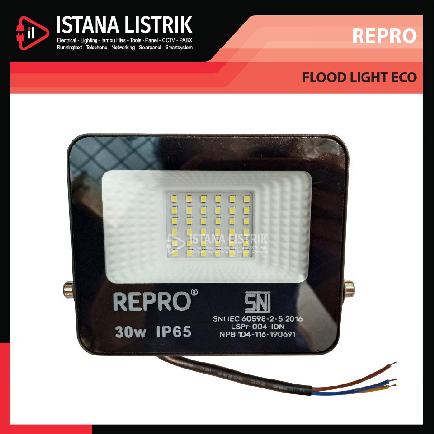 Jual REPRO RAYGUARD FLOOD LIGHT LAMPU SOROT ECO 30W SINAR PUTIH ...