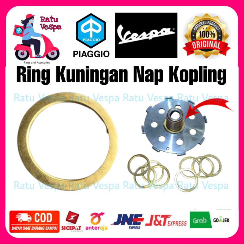 Jual Ring Kuningan Nap Kopling Vespa Super Sprint VBB PX Exclusive ...