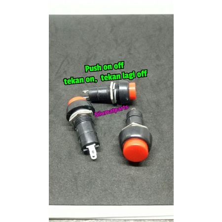Jual Saklar push on off - Switch push on off bulat - Saklar Push ON OFF ...