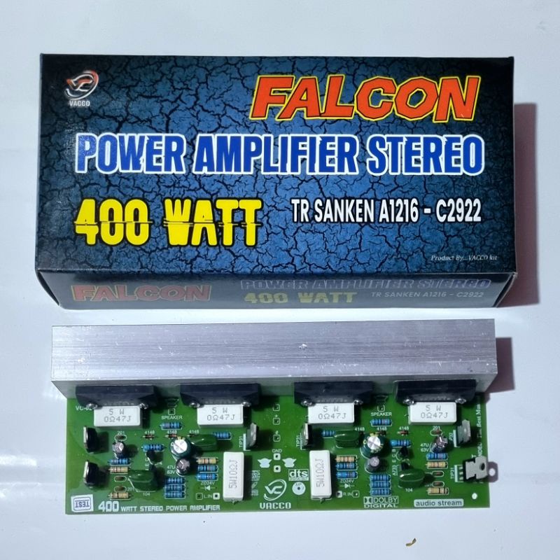 Jual KIT Driver Power Amplifier Stereo 400W FALCON Plus Transistor ...