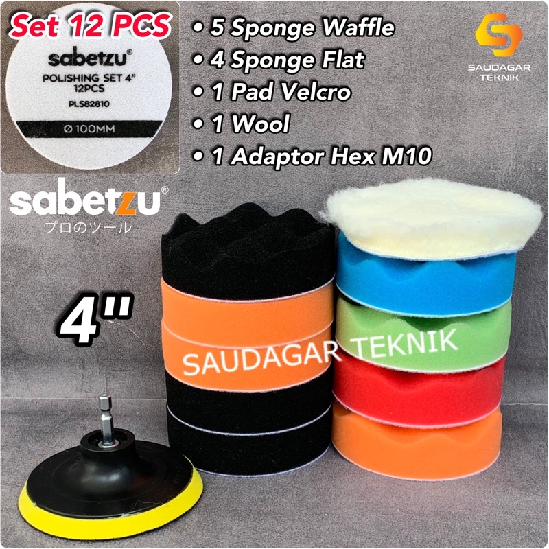 Jual Busa Poles Mobil Motor Sabetzu 3 inch 4 Inch 5 Inch Sponge Wool ...