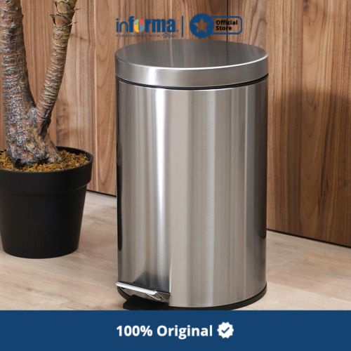 Jual Informa Tempat Sampah 12 Ltr Pedal Stainless Fingerprint Slow Close Tong Sampah Pedal Wadah ...
