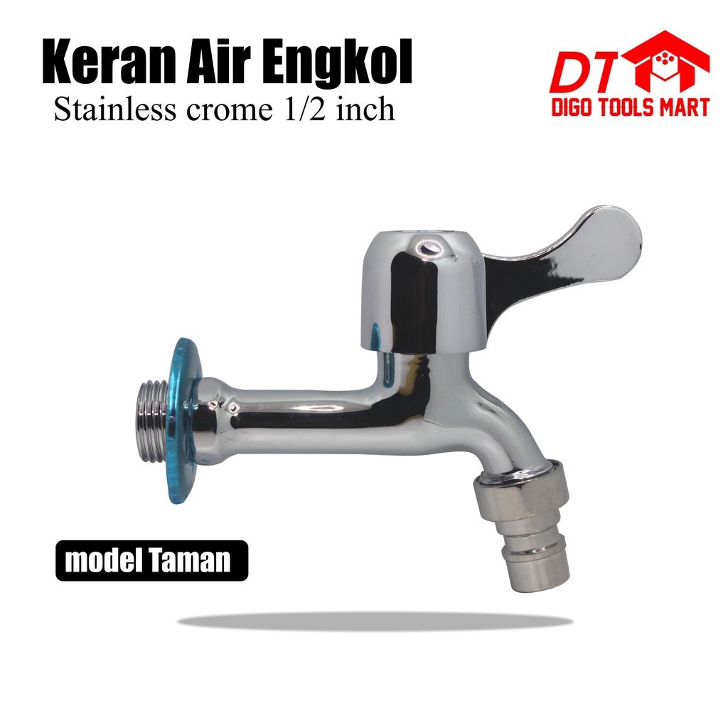 Jual Keran Air Engkol Stainless Chrome 1/2 Inci Keran Tembok Taman Cuci ...