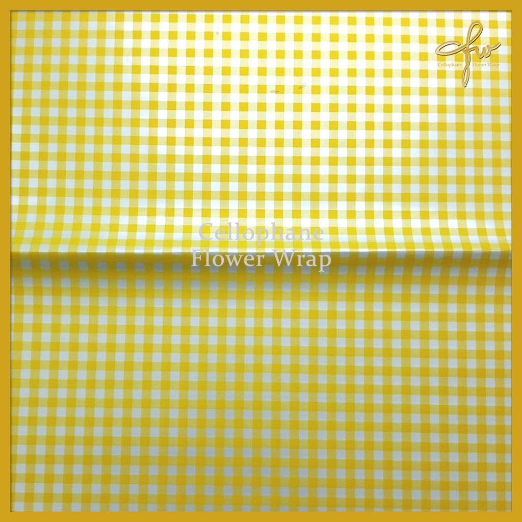 Jual Kertas Buket BiColor Square Pattern Catur Cellophane Flower ...