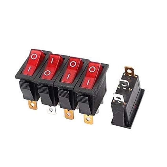 Jual Saklar Switch ON OFF 3 Pin Panjang Dengan Lampu Merah Saklar Power ...