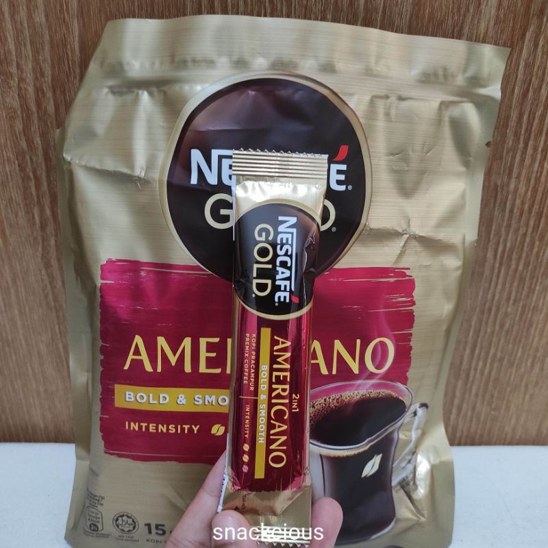 Jual Nescafe Gold Americano Ecer per Sachet 11gr (HALAL) MALAYSIA ...