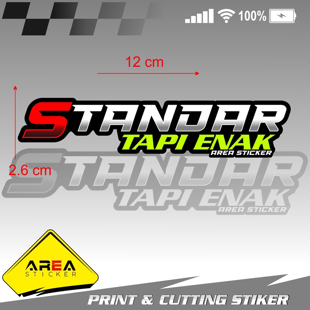 Jual Sticker motor standar tapi enak bahan vinyl finishing laminasi ...