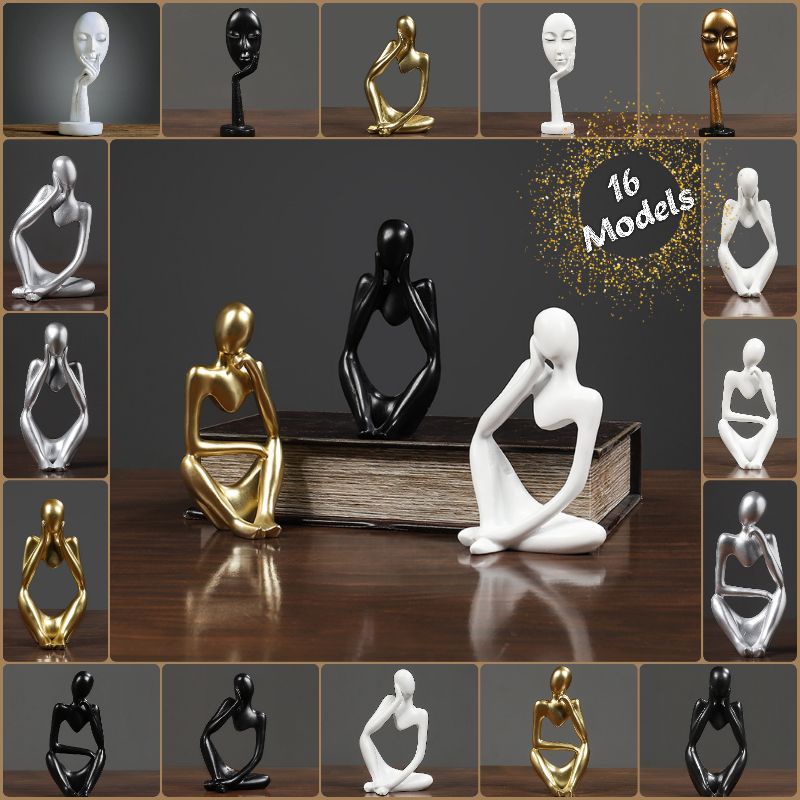 Jual Abstract Thinker Ornament Nordic Art Patung Pemikir Pajangan ...
