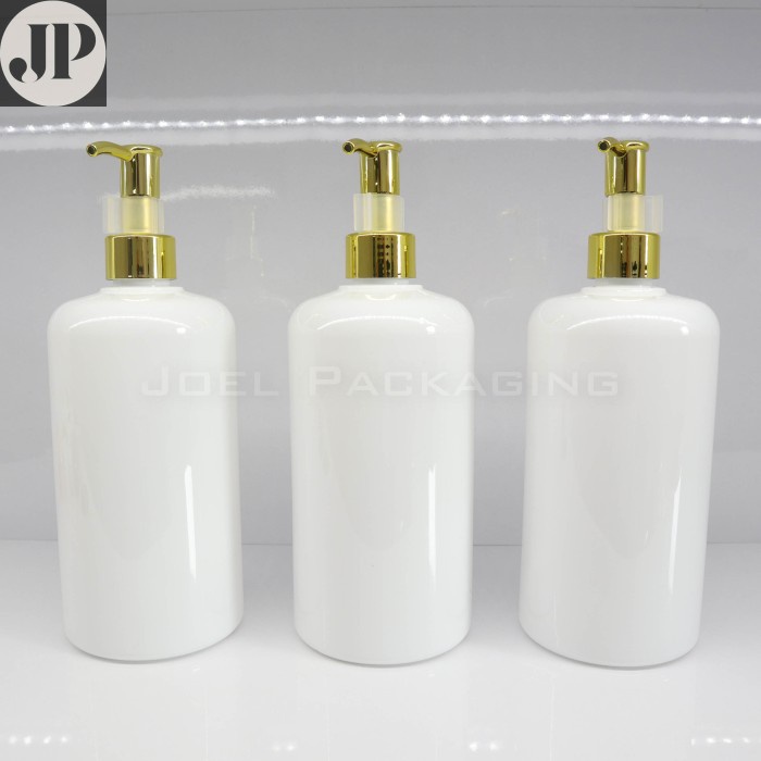 Jual BOTOL 500ML PUTIH TUTUP PUMP CLIP OIL LUXURY GOLD 500 ML PET = | Shopee Indonesia