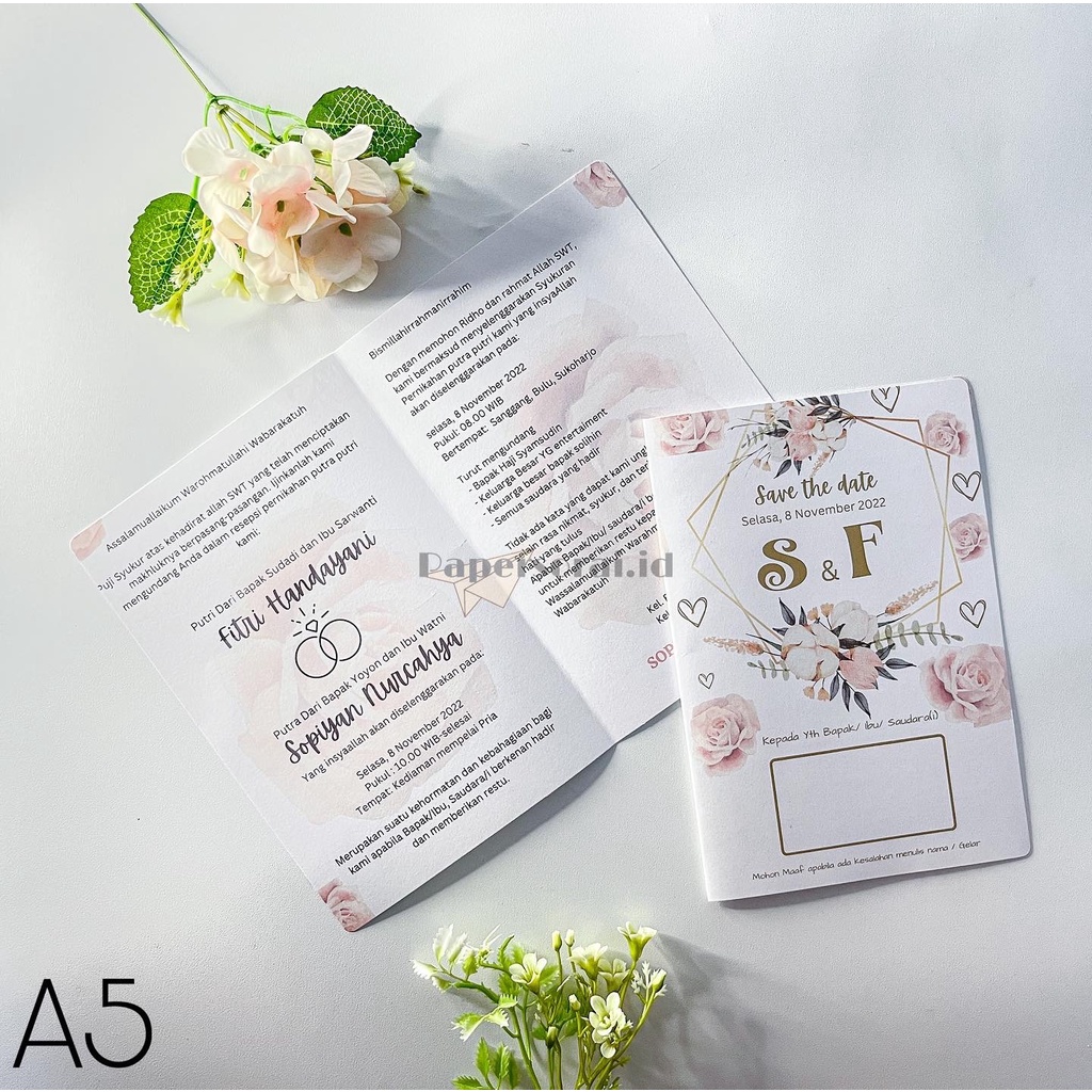 Jual undangan pernikahan murah berkualitas aesthetic free plastik opp ...