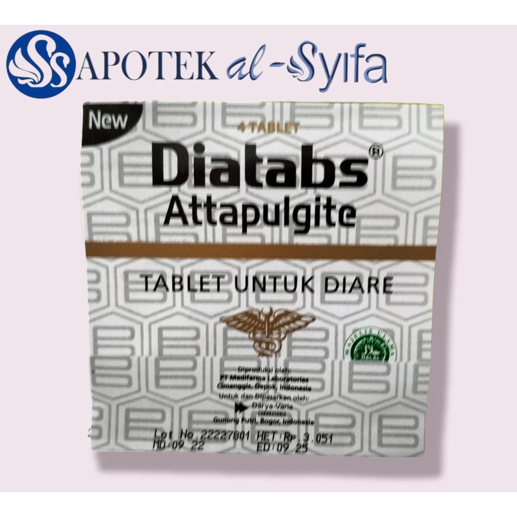 Jual New Diatab obat untuk diare (1 strip isi 4 tablet) | Shopee Indonesia