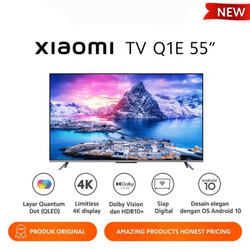 Jual TV Xiaomi Q1E 55 INCH QLED 2022 LAYAR 4K UHD ANDROID TV | Shopee ...