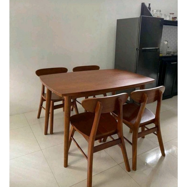 Jual meja makan minimalis /Set Kursi Ropan/ meja makan kayu jati | Shopee Indonesia