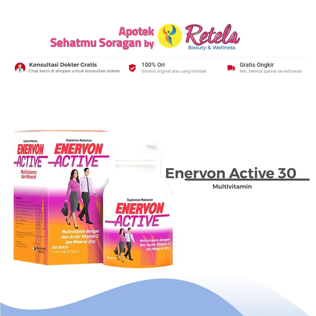 Jual ENERVON ACTIVE 1 BOTOL 30 TABLET | Shopee Indonesia