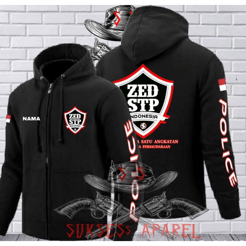 Jual sweater zed stp hoodie ziper/polisi | Shopee Indonesia