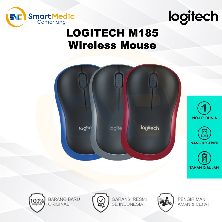 Jual Logitech Wireless Mouse - M185 | Shopee Indonesia