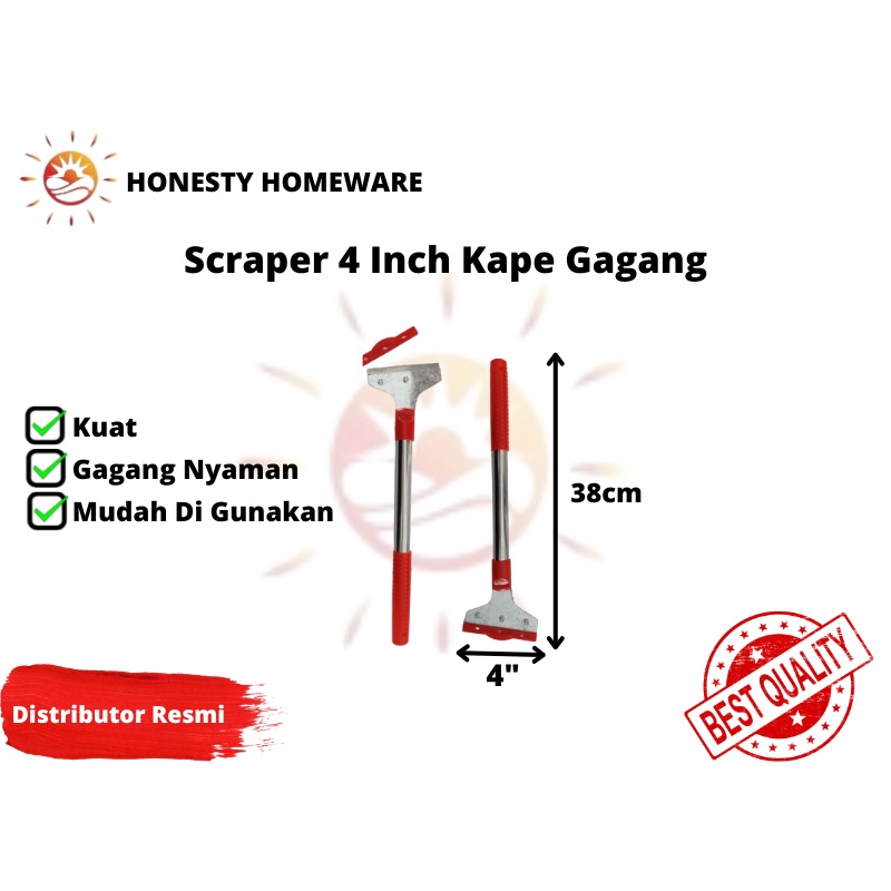 Jual Gagang Scraper Kape Cutter 4 Inch ( 59cm & 38cm ) | Shopee Indonesia