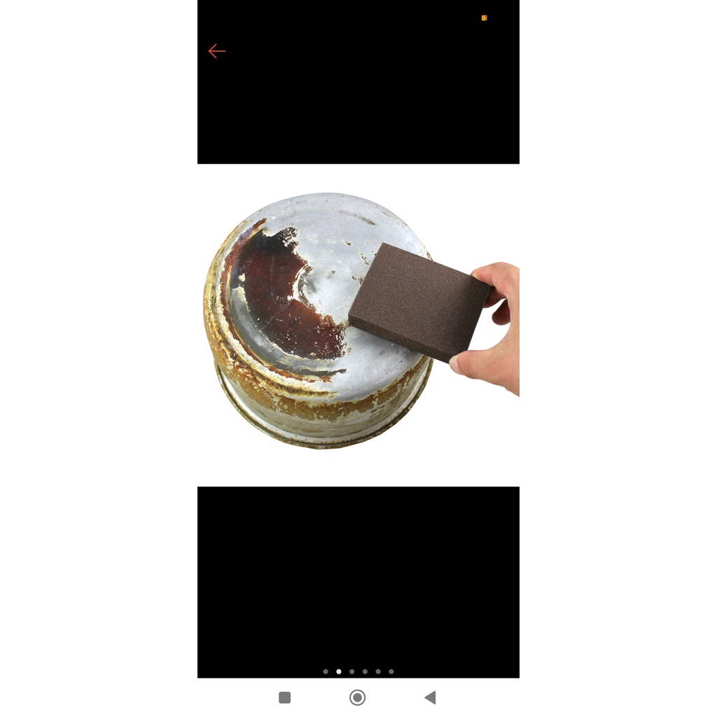 Jual Spons pembersih karat besi brown nano melamine | Shopee Indonesia