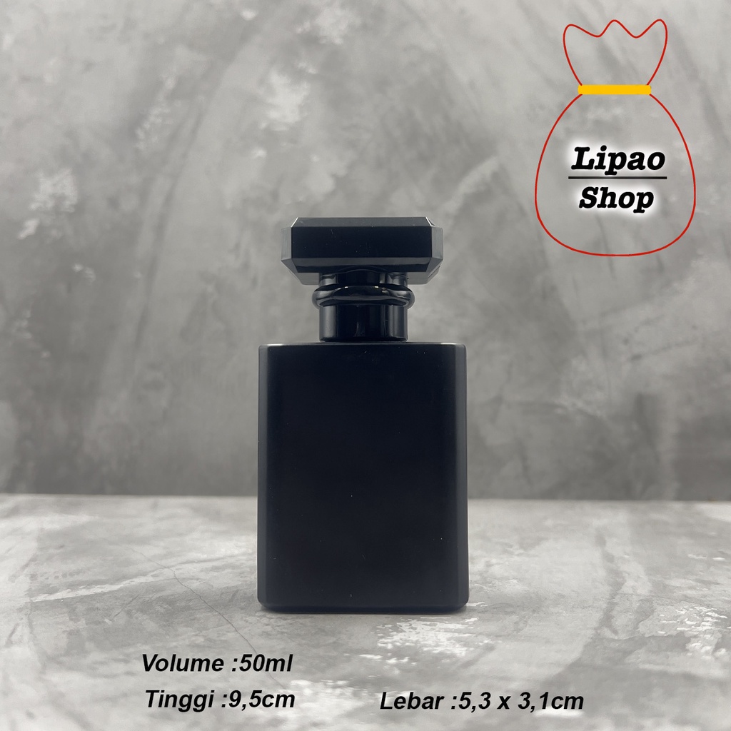 Jual Botol Spray Kaca 30ml Parfum Kotak Tebal Hitam Refill Drat / Ulir ...