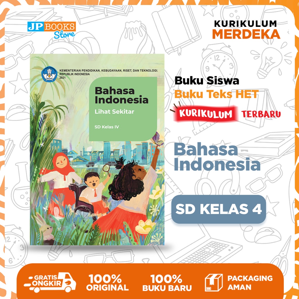 Jual JP Books – Buku Siswa Teks Het Kurmer Sekolah Bahasa Indonesia Sd Kelas 4 - Kurikulum ...