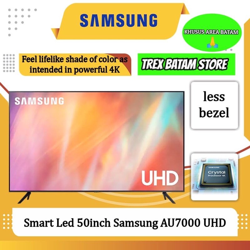 Jual SAMSUNG 50AU7000 4K UHD SMART TV 50 INCH (BATAM) | Shopee Indonesia