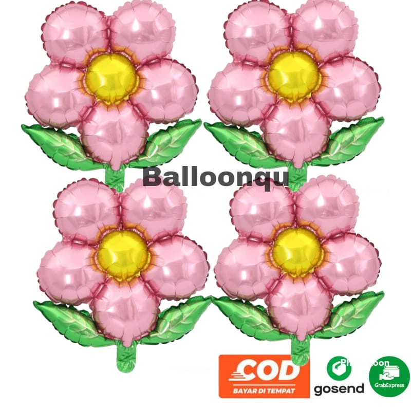 Jual [50CM] BALON BUNGA PINK SUN FLOWER | Shopee Indonesia