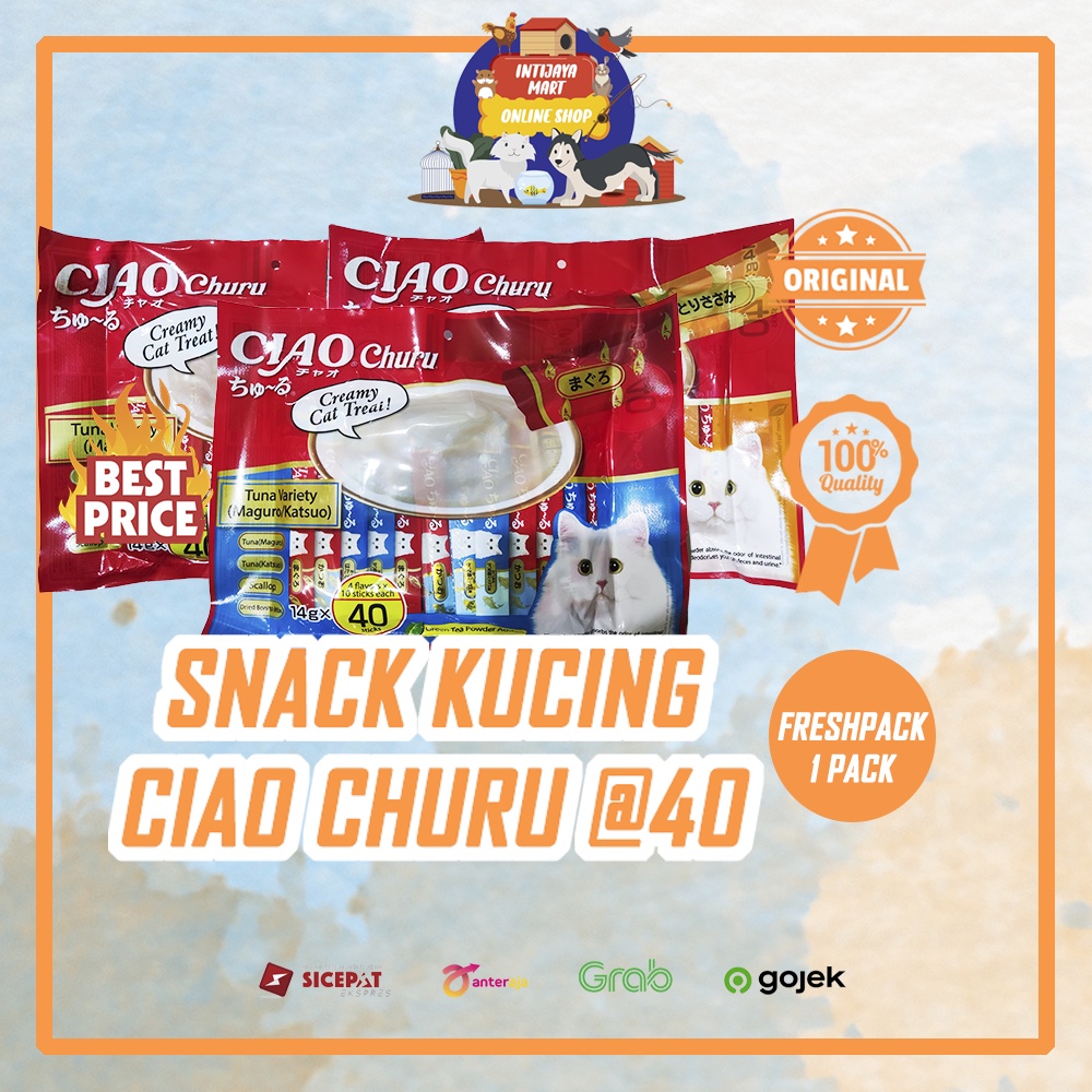 Jual Snack Kucing | Ciao isi 40pcs Series Campuran | Shopee Indonesia