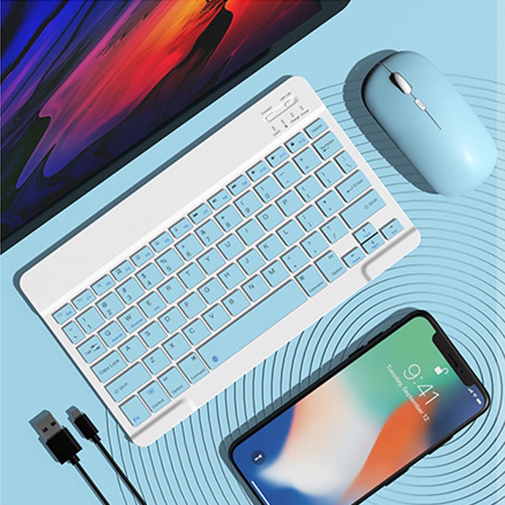Jual 10-inch Keyboard bluetooth nirkabel, touch keyboard ringan iPad ...