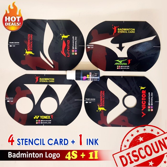 Jual Raket Paket - 4 Logo 1 Tinta - Cetakan Raket Badminton & Tinta ...