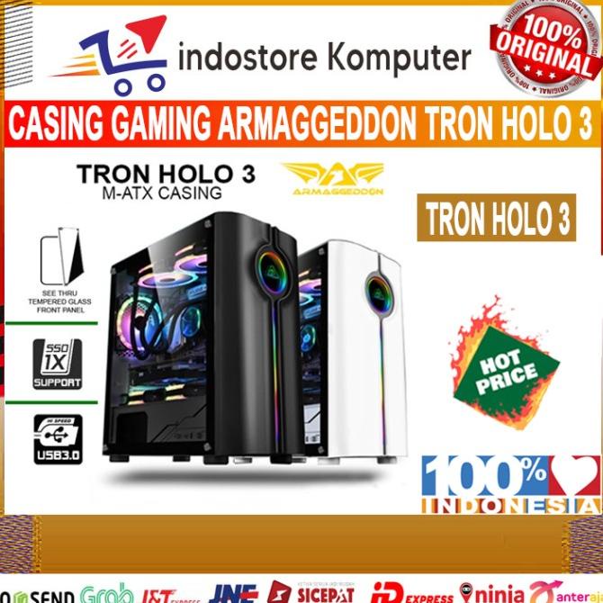 Jual Kesing komputer CPU Casing Computer Gaming Armaggeddon Tron HOLO 3 ...